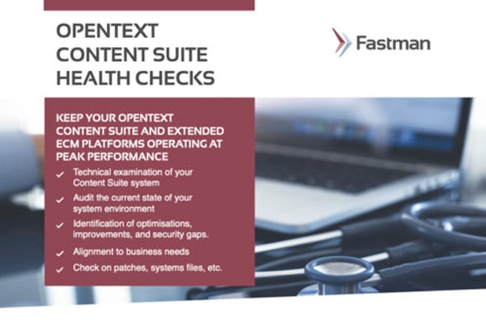 OpenText Content Suite Health Checks Data Sheet