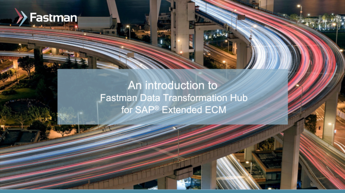 Data Transformation Hub for SAP® Extended ECM Presentation